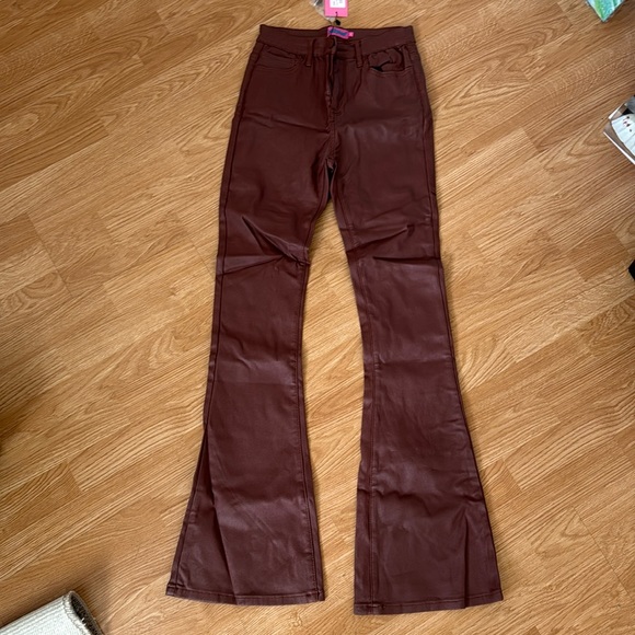 Edikted | Pants & Jumpsuits | New Edikted Brown Leather Pants | Poshmark